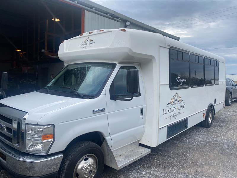 Bayou 24 Passenger Shuttle Bus | Luxury Limo of Lafayette